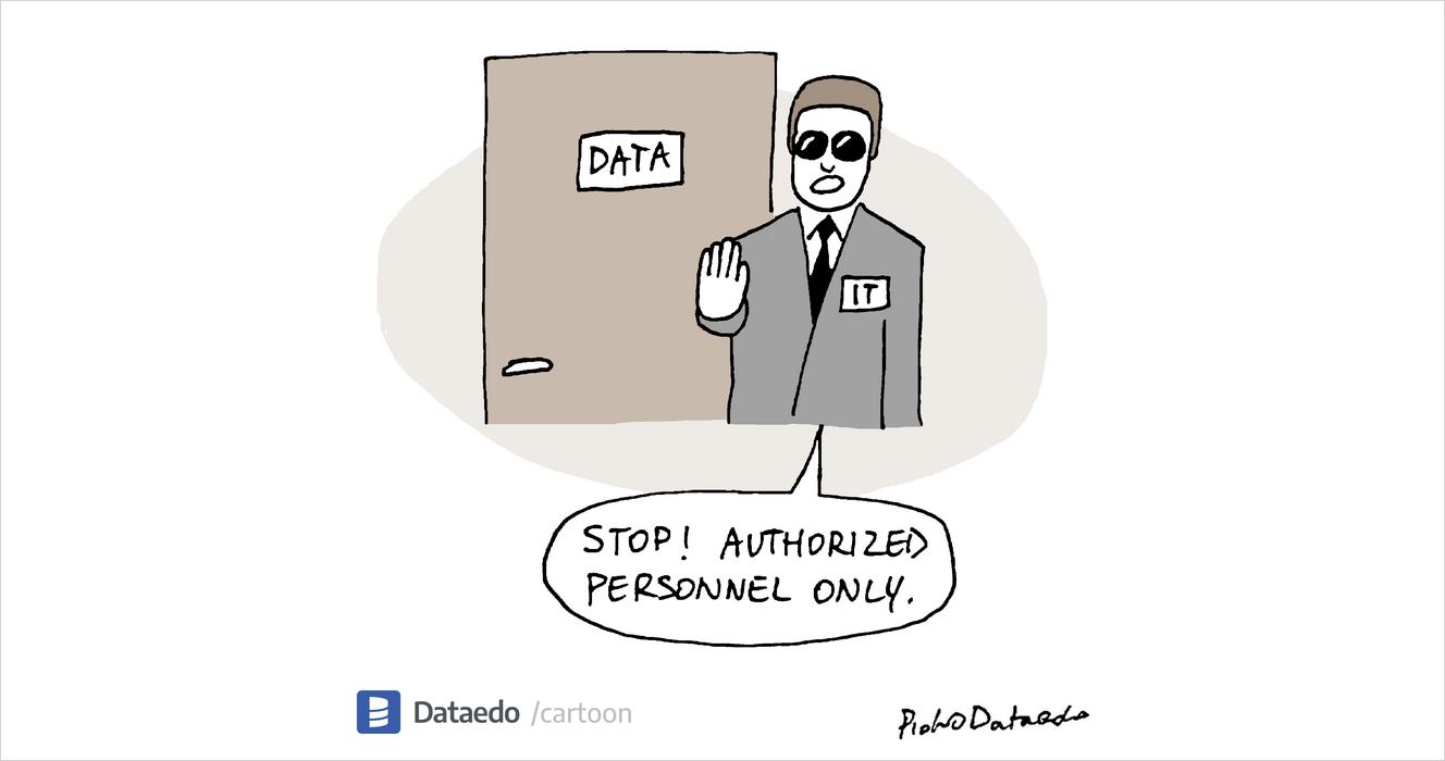 I'm affraid you can't go inside (database) - Dataedo Data Cartoons