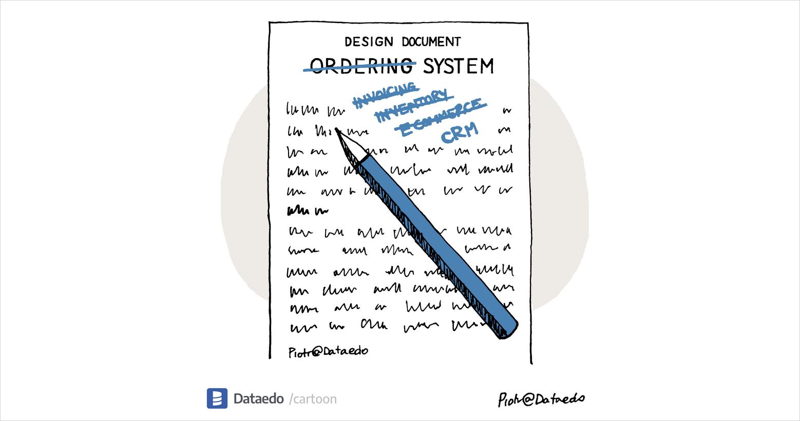 Changing requirements - Dataedo Data Cartoons