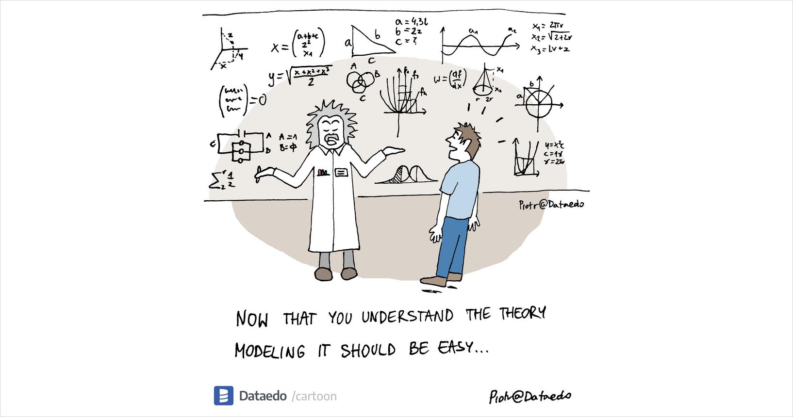 Modeling is easy - Dataedo Data Cartoons