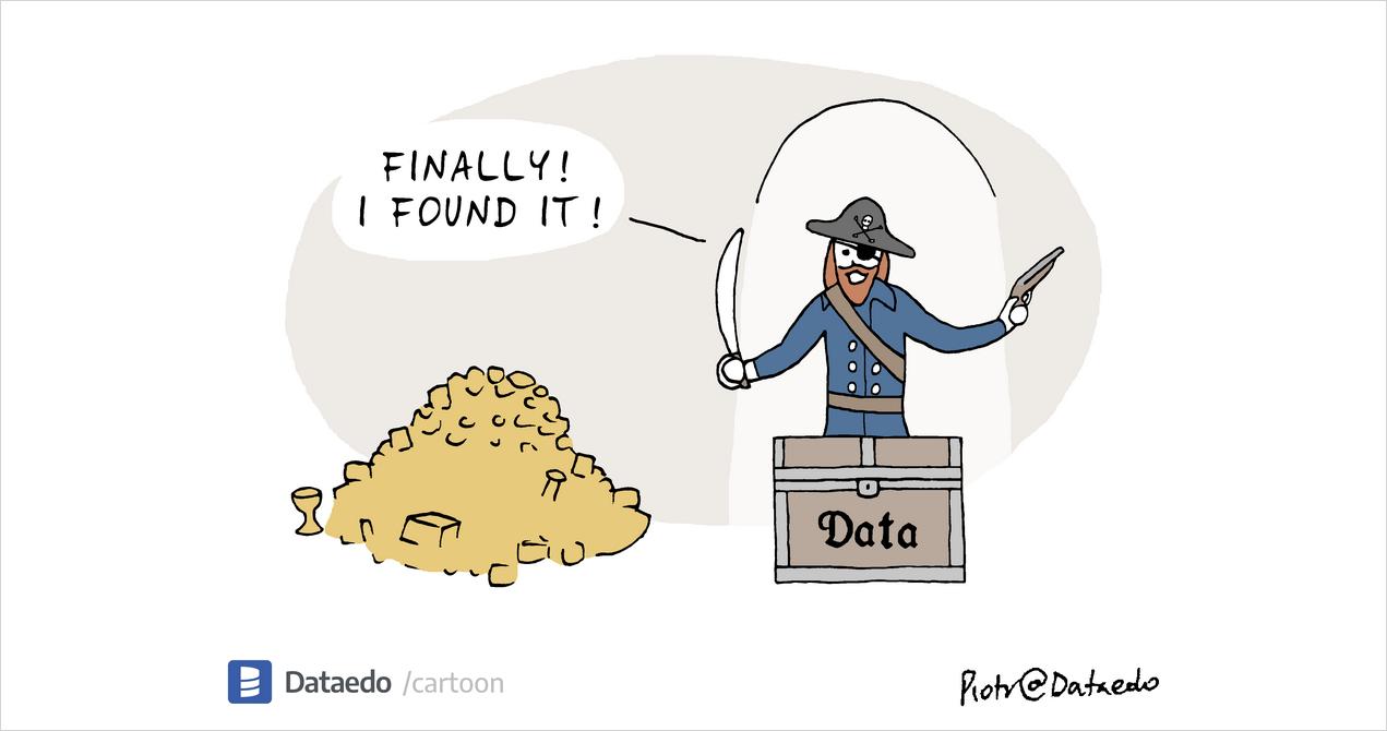 Data is the Treasure - Dataedo Data Cartoons