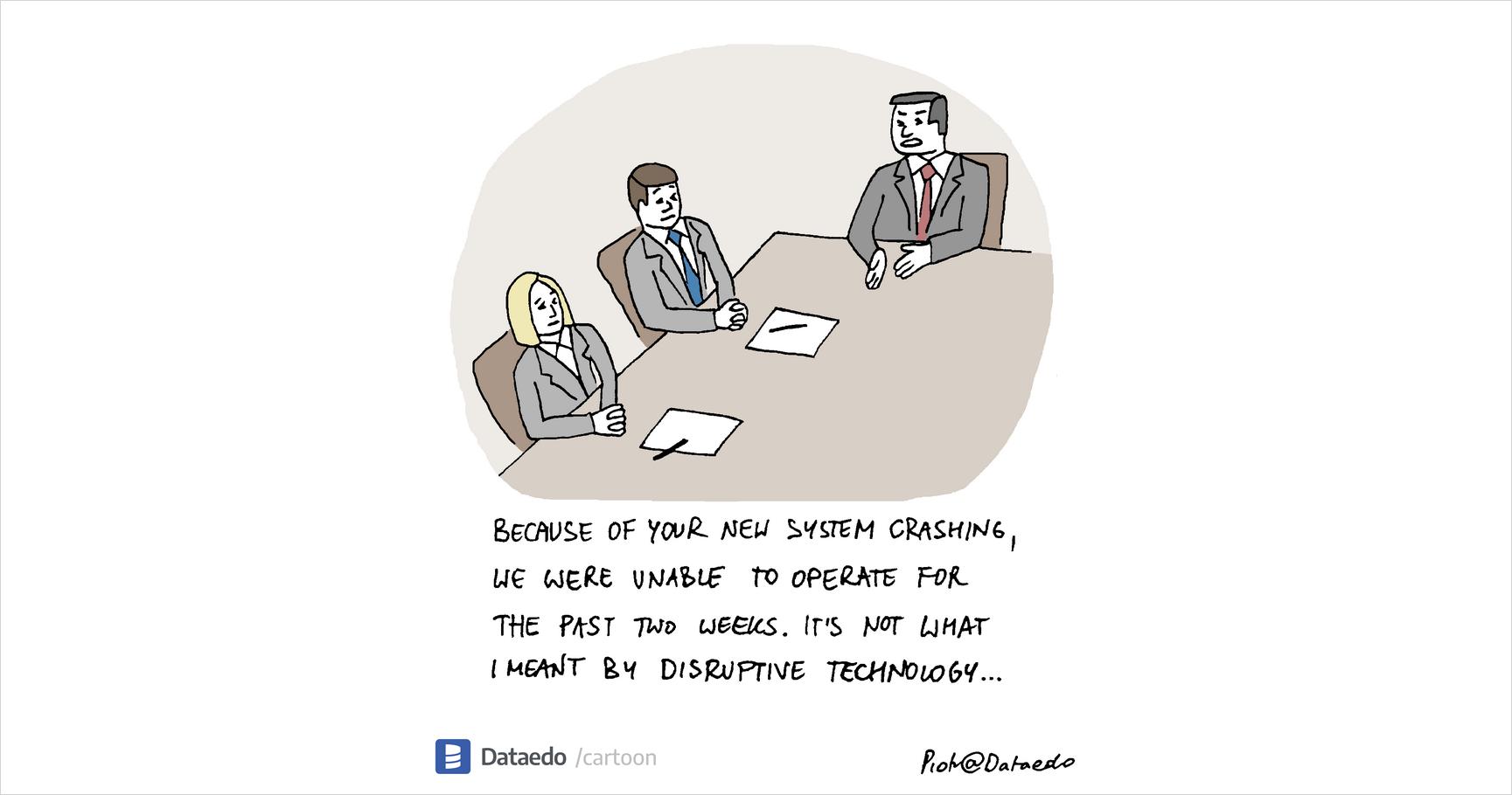 Disruptive technology - Dataedo Data Cartoons