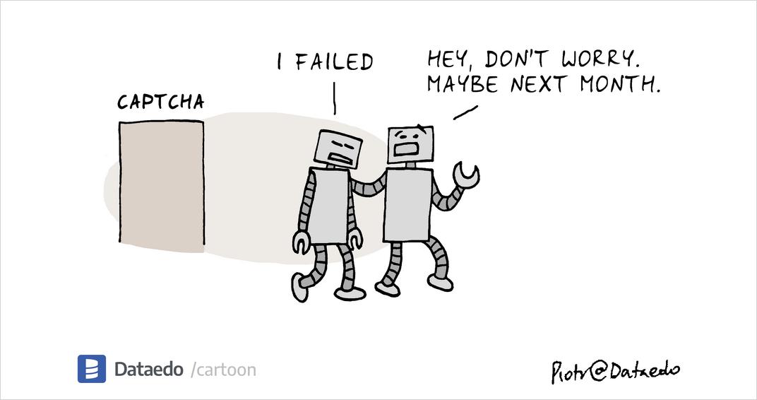 Failed CAPTCHA - Dataedo Data Cartoons