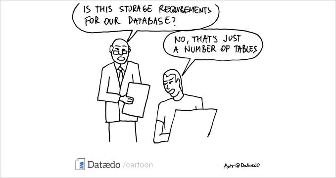 Just a number of tables - Dataedo Data Cartoons