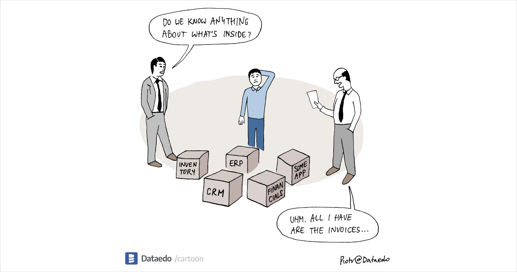Black Box Applications - Dataedo Data Cartoons