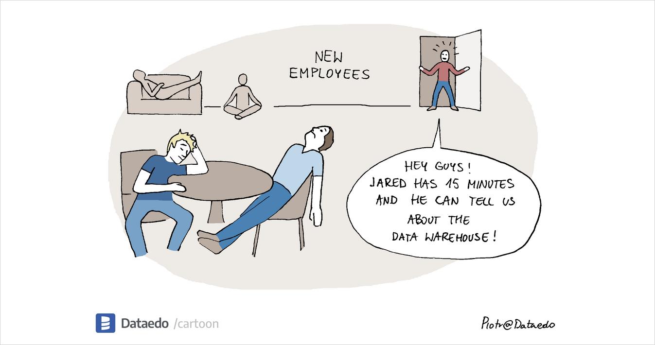 New people on data team - Dataedo Data Cartoons