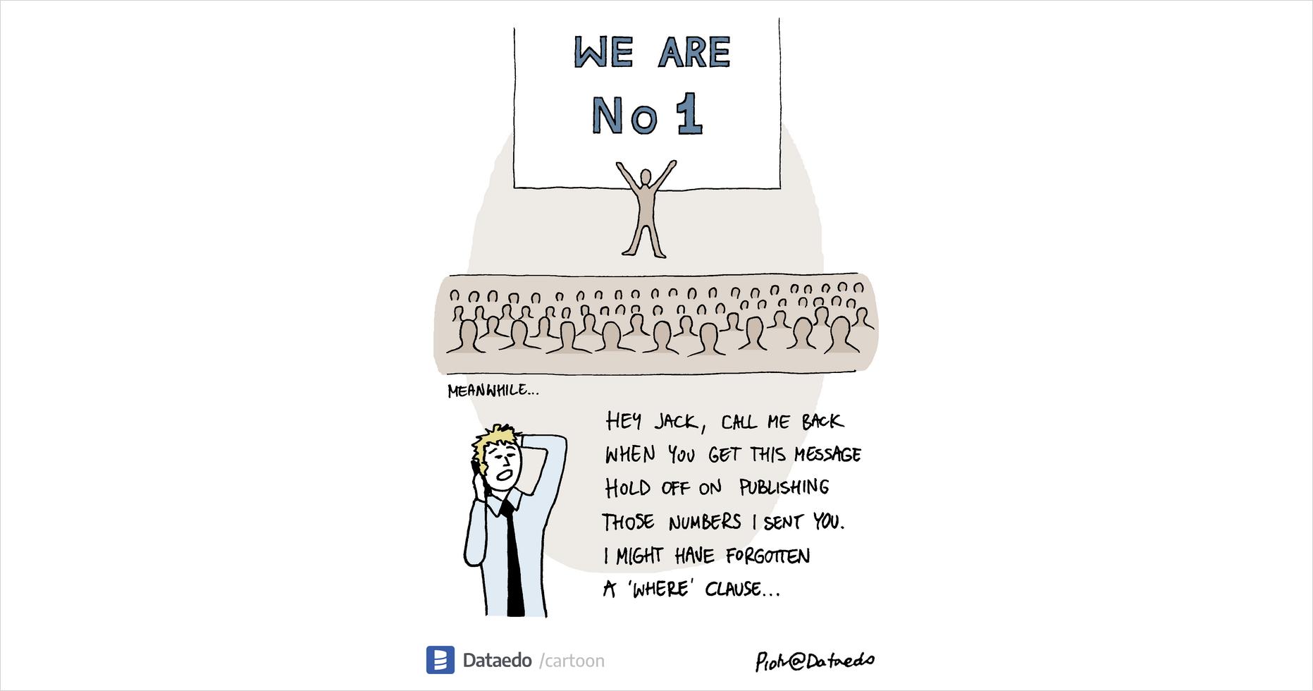 We are number one! - Dataedo Data Cartoons