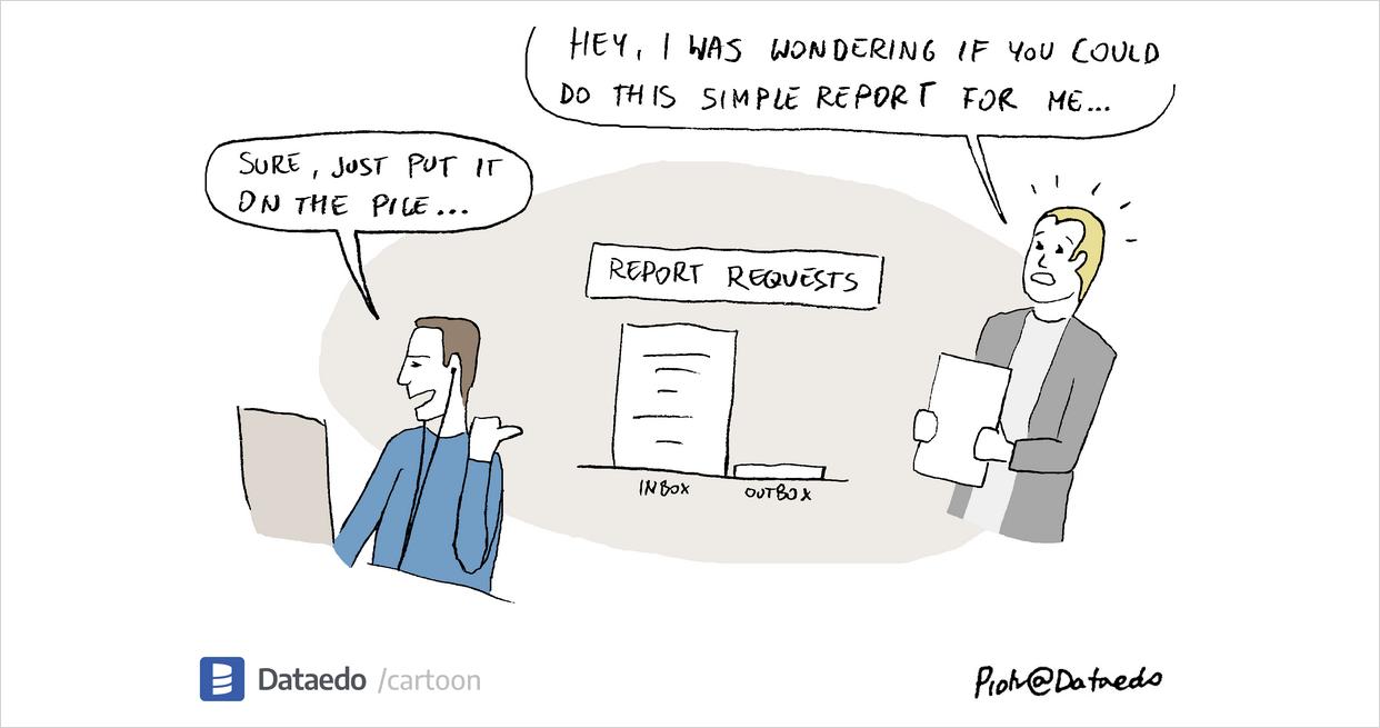 Your report is my priority - Dataedo Data Cartoons