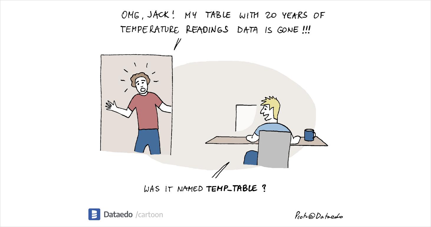 Temp Table - Dataedo Data Cartoons